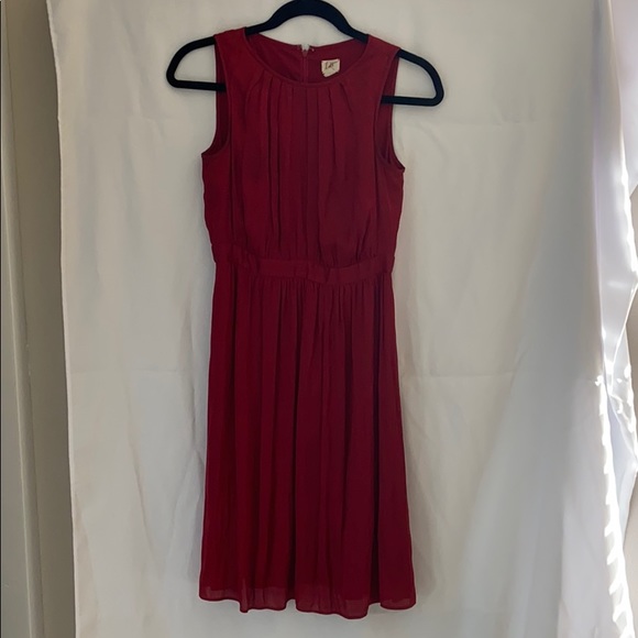 LOFT | Dresses | Loft Sleeveless Red Dress | Poshmark